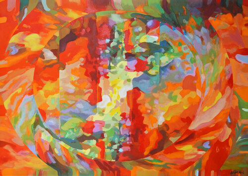 Firefox by Maria Moretti (2022) : Painting Acrylic, Oil on Canvas ...