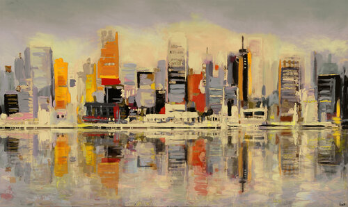 Urban legend by Maria Moretti (2023) : Painting Acrylic, Oil on Canvas ...