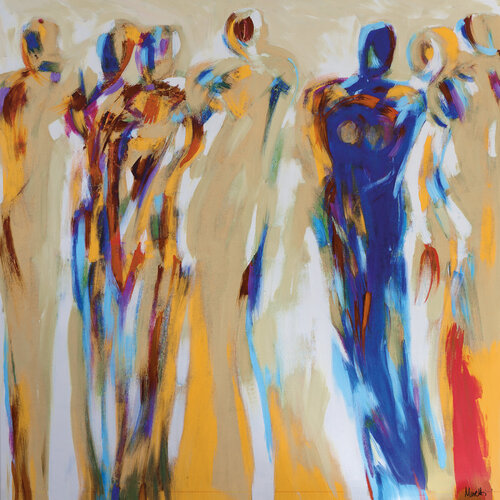 Red dancer by Maria Moretti (2023) : Painting Oil on Canvas - Singulart