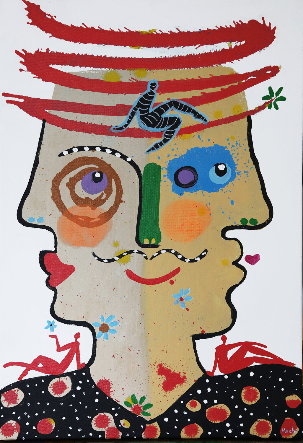 Magic head by Maria Moretti (2024) : Painting Acrylic, Oil on Canvas ...