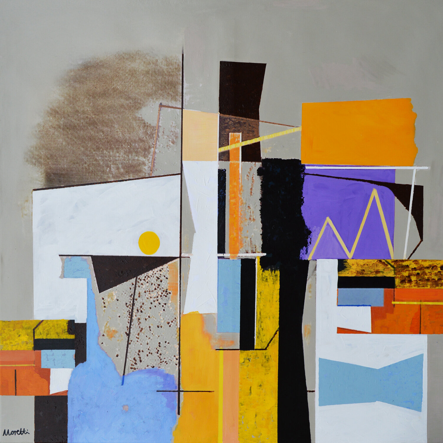 Geometric story by Maria Moretti (2022) : Painting Oil on Canvas ...