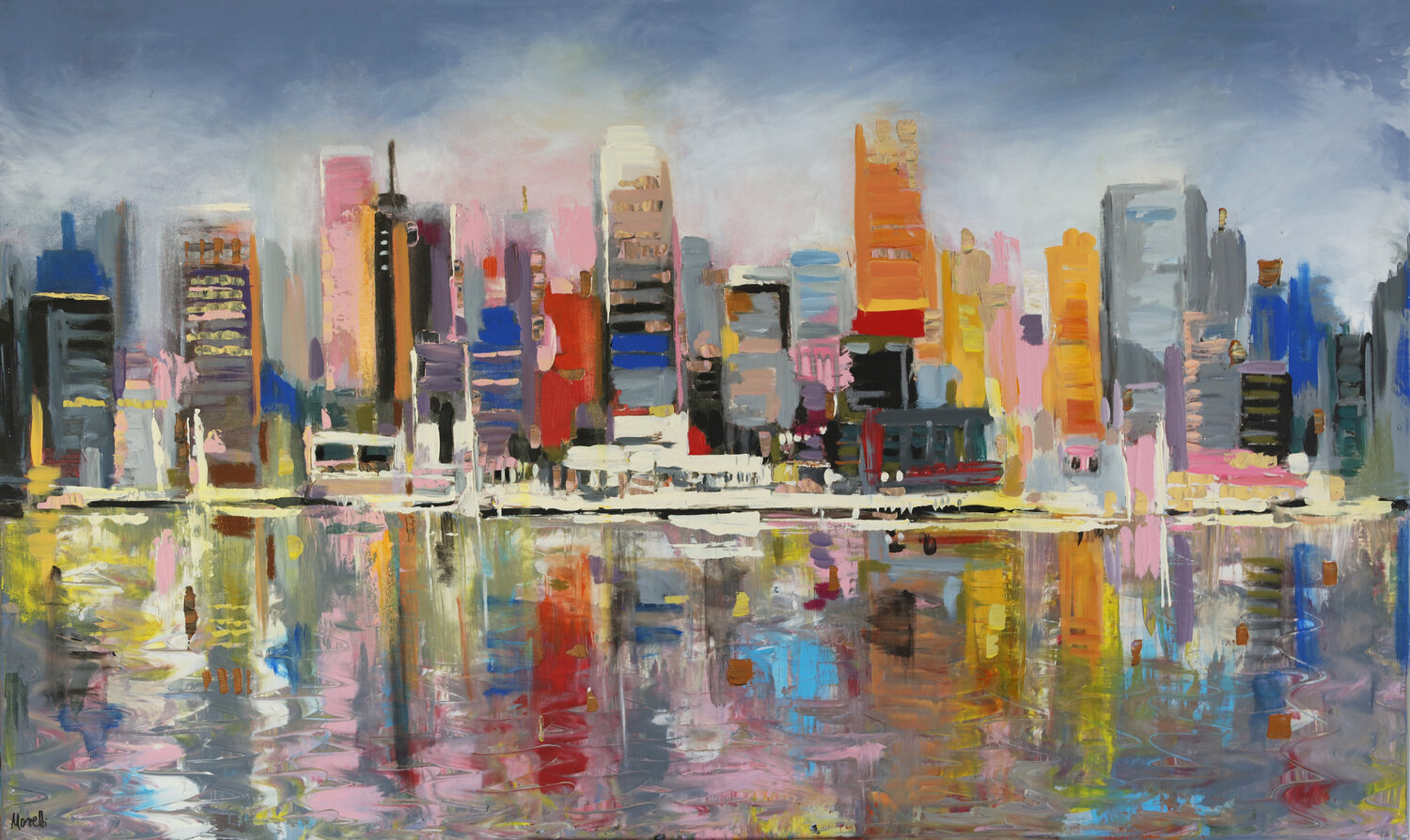 Metropoli by Maria Moretti (2022) : Painting Acrylic, Oil on Canvas ...