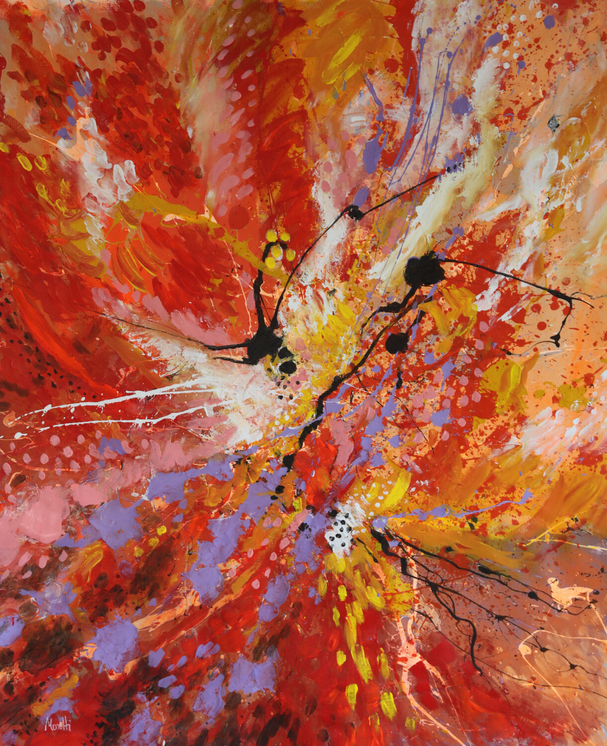 Magic red by Maria Moretti (2022) : Painting Oil on Canvas - Singulart