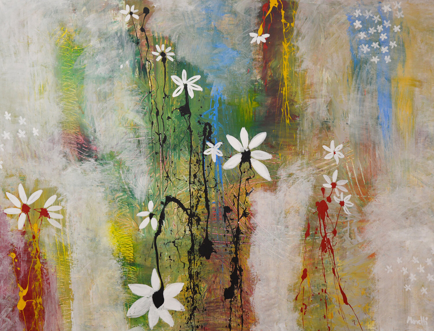 Flowers: Floral princess von Maria Moretti (2023): Malerei Öl auf ...