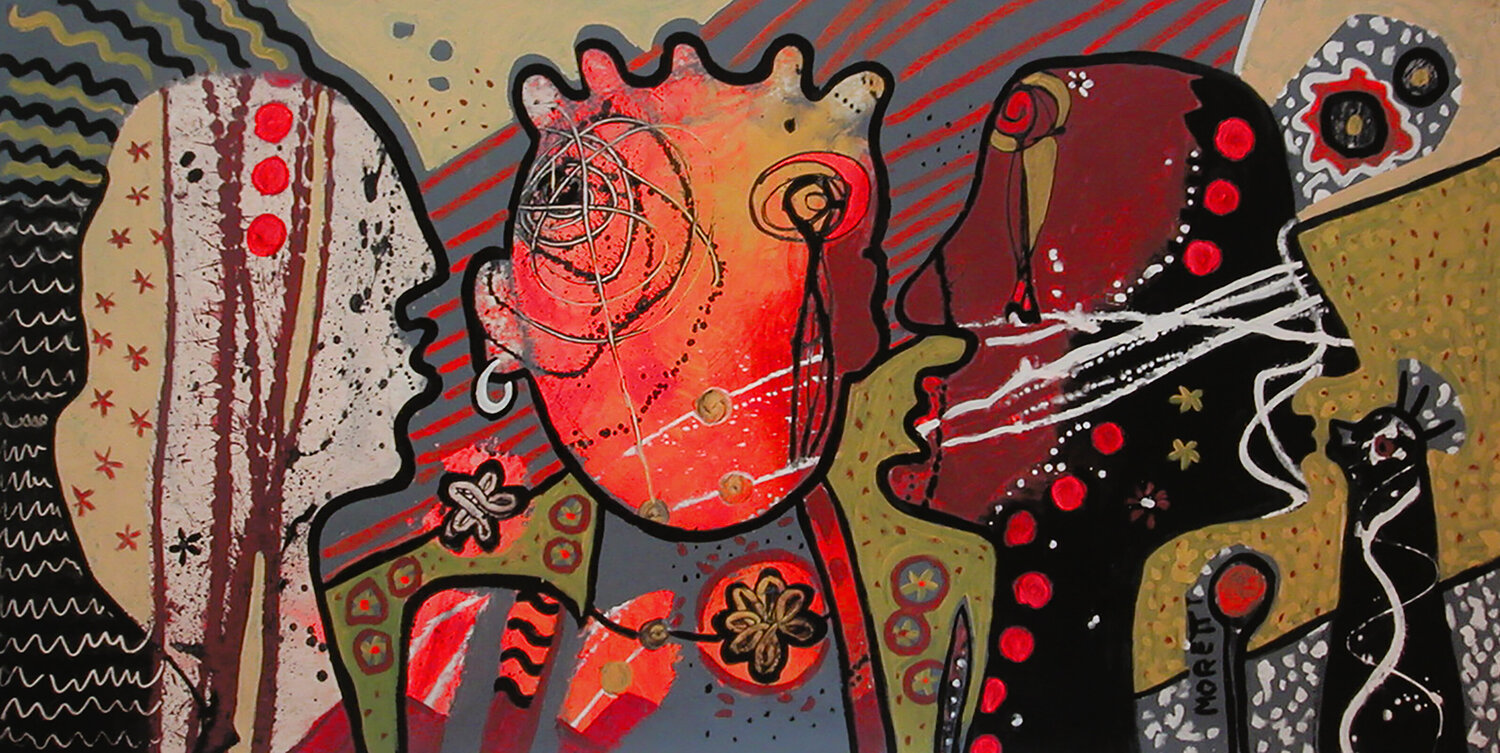 Modern heads by Maria Moretti (2023) : Painting Oil on Canvas - Singulart