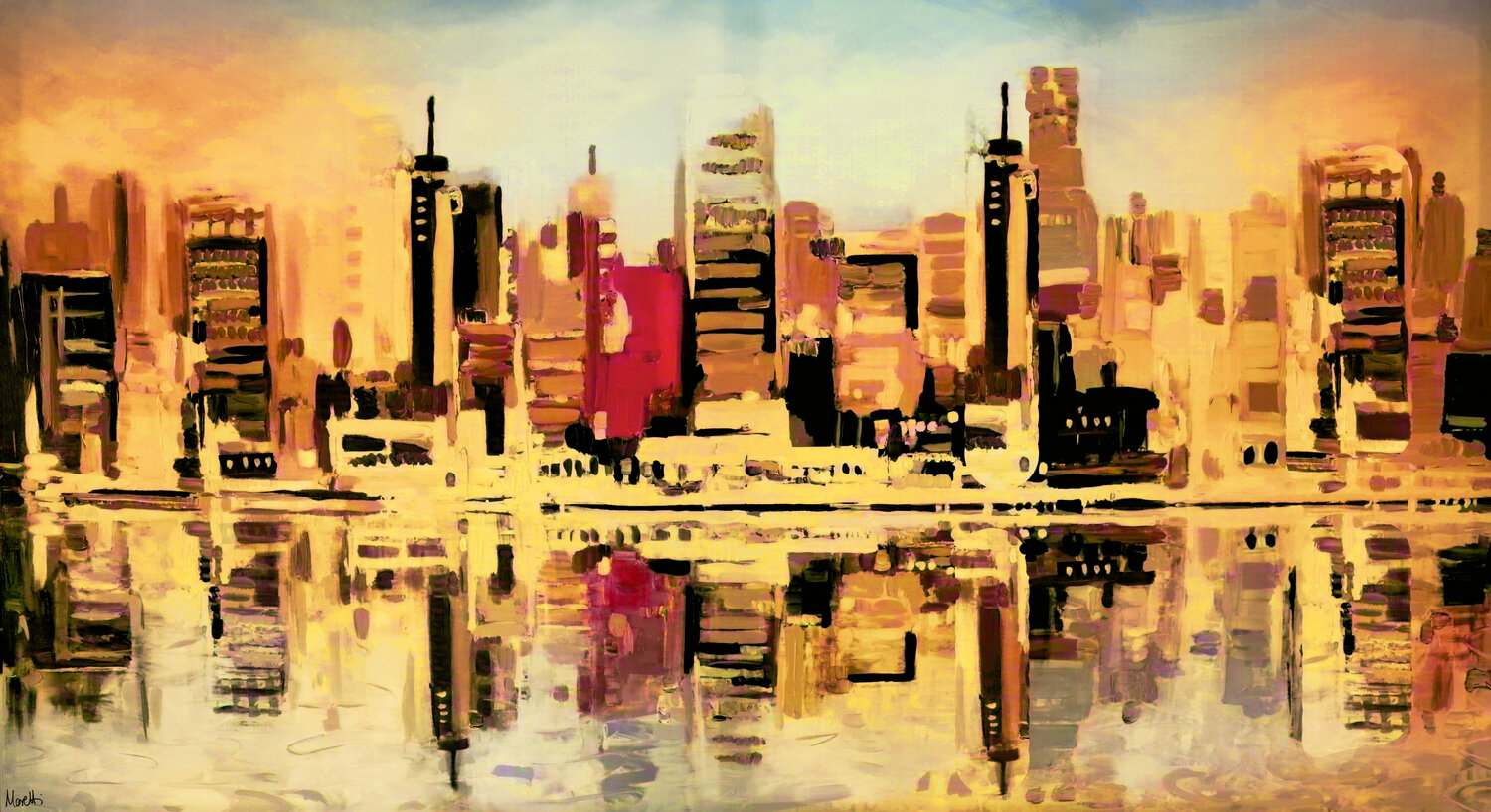 Urban legend by Maria Moretti (2023) : Painting Acrylic, Oil on Canvas ...