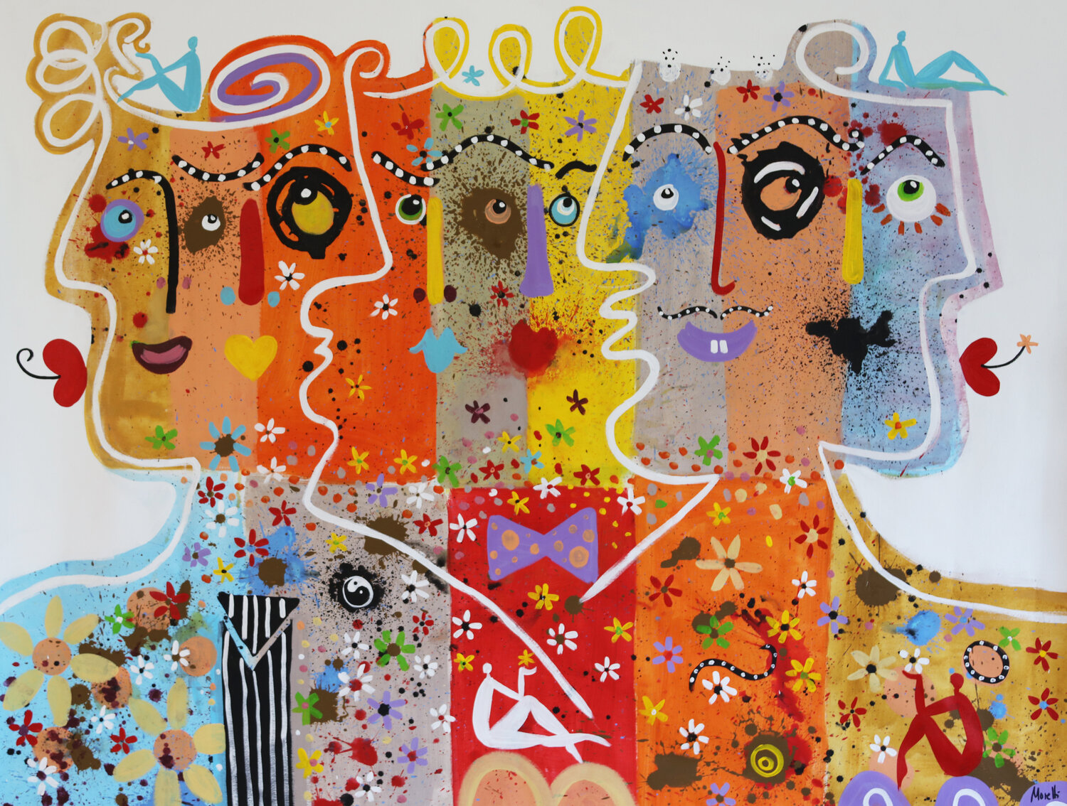 Modern heads de Maria Moretti (2023) : Peinture Acrylique, Huile sur ...