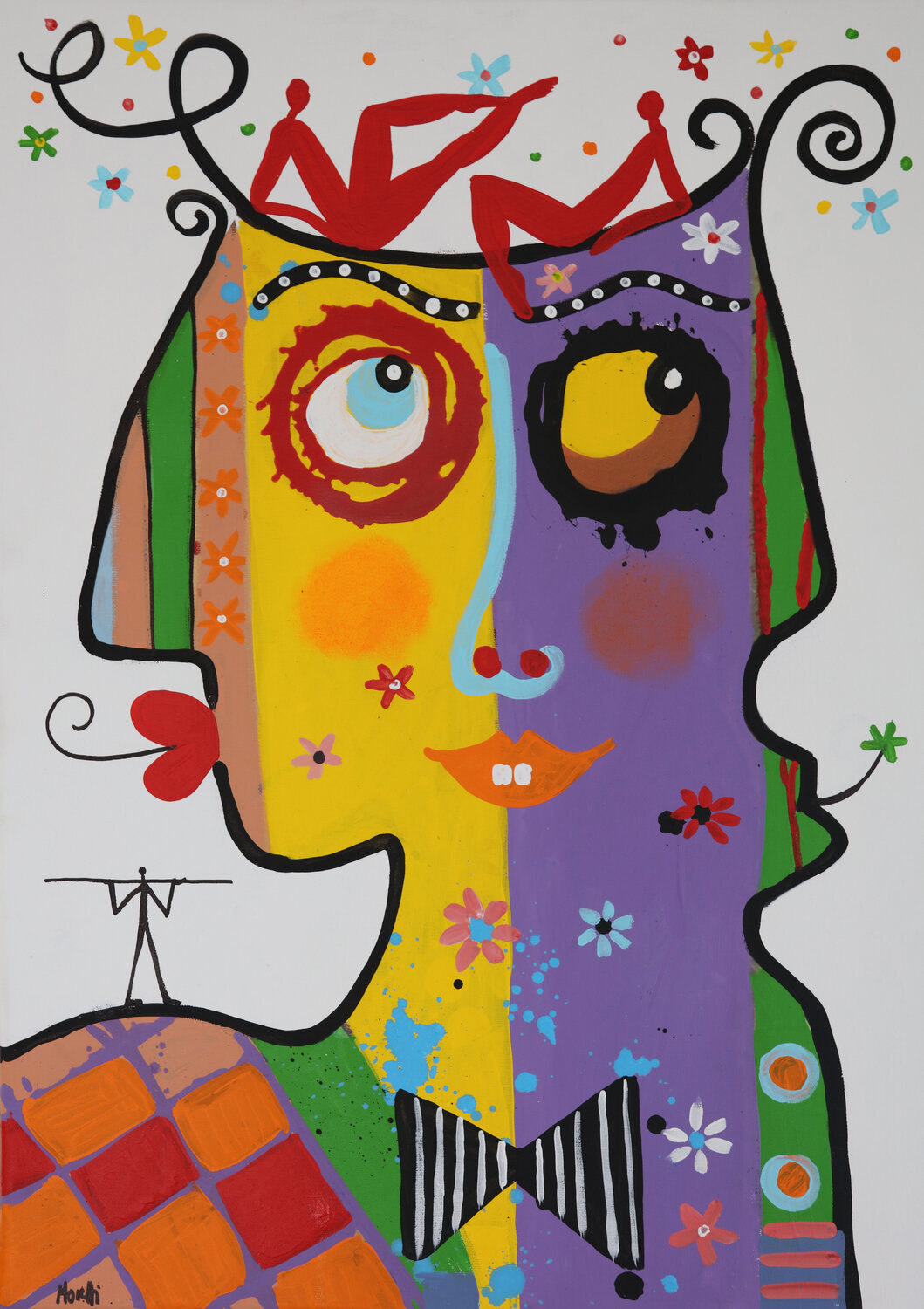 Modern head 2 by Maria Moretti (2024) : Painting Oil on Canvas - Singulart