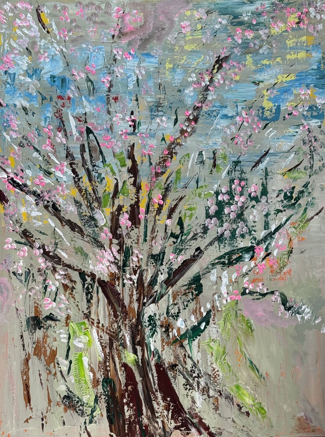 Cherry Blossom original oil painting by Sabina Nealon (2025) : Painting ...