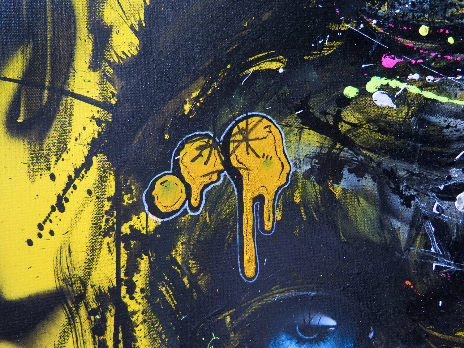 Yellow chimpanzee von Henry Blache Alias SAX (2021): Malerei Acryl ...