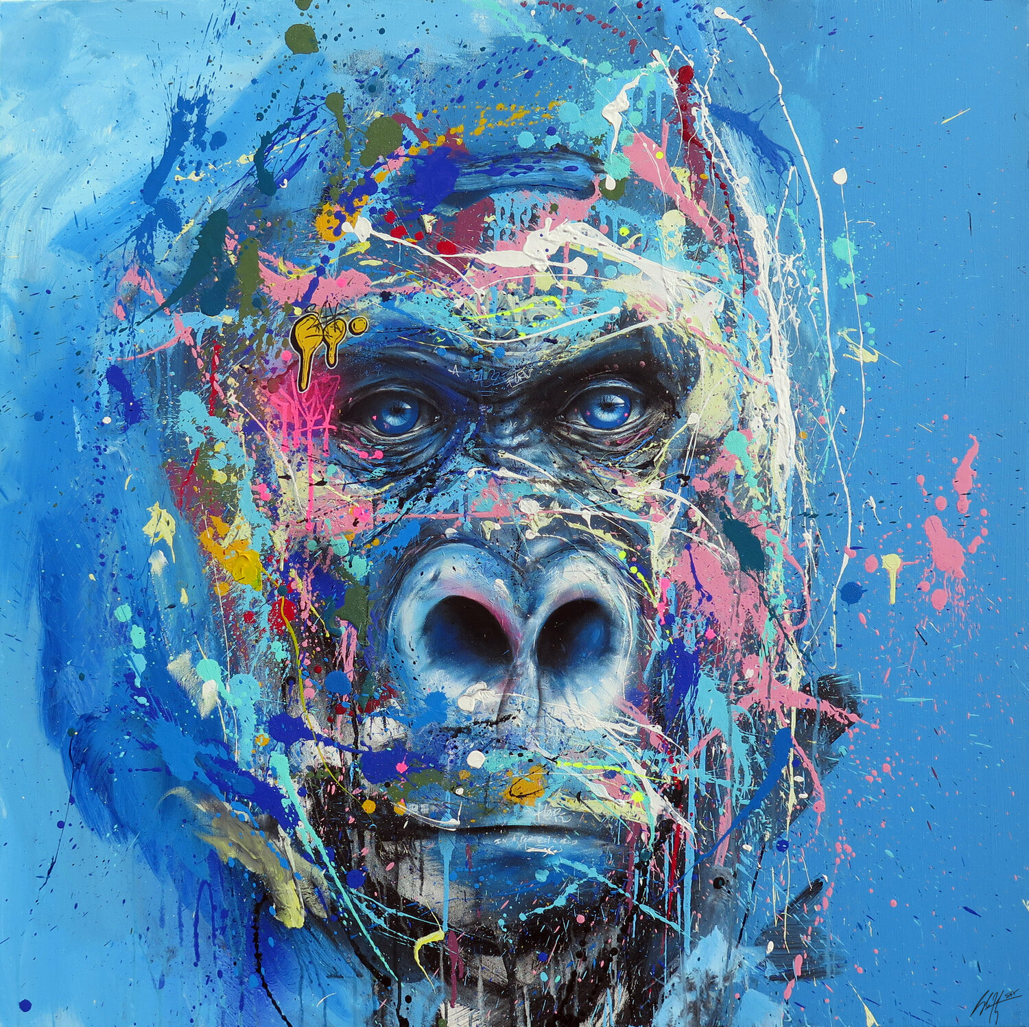 Urban Gorilla by Henry Blache Alias SAX (2021) : Painting Acrylic ...