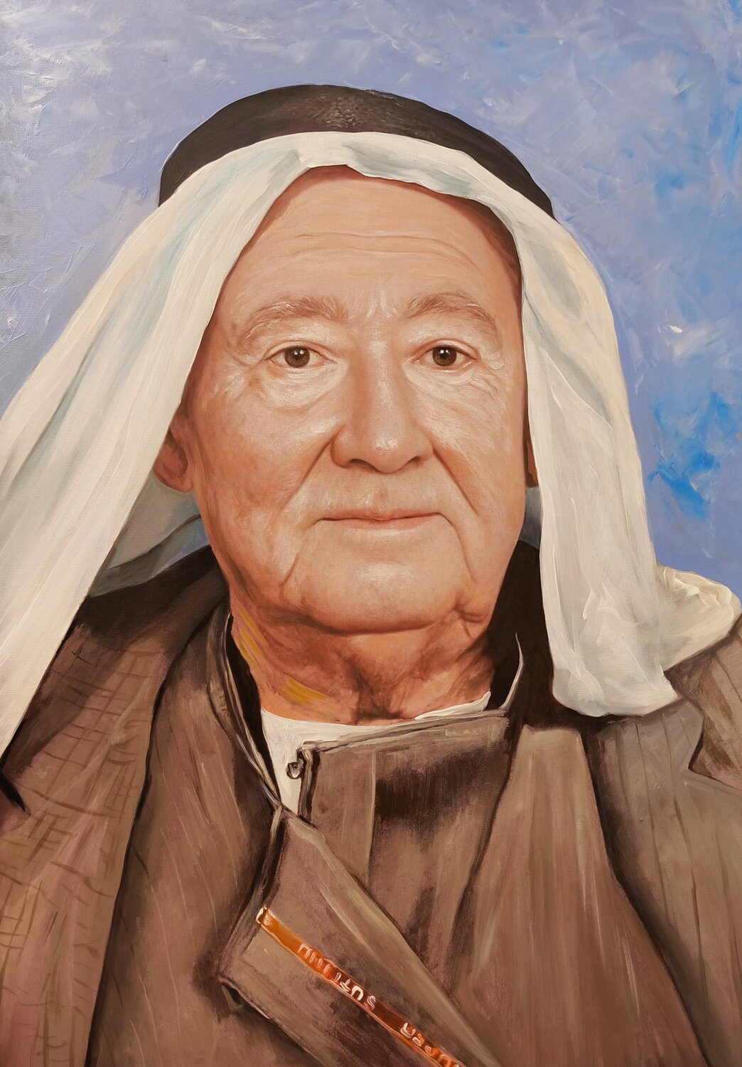 Grandfather-portrait of agrandfather von Denis Mihai (2025): Malerei Acryl auf Leinwand - Singulart