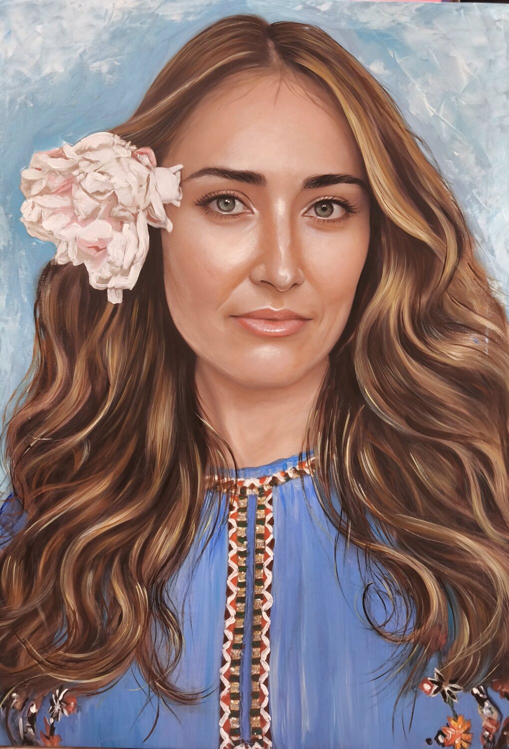 Lady with flower-portrait of a beauty lady by Denis Mihai (2025 ...