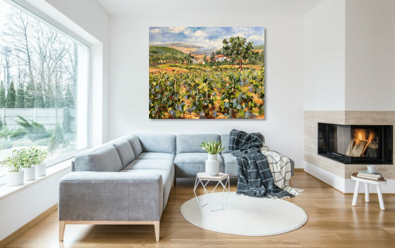 Vignes sous le soleil by Diana Malivani (2021) : Painting Oil on Canvas ...