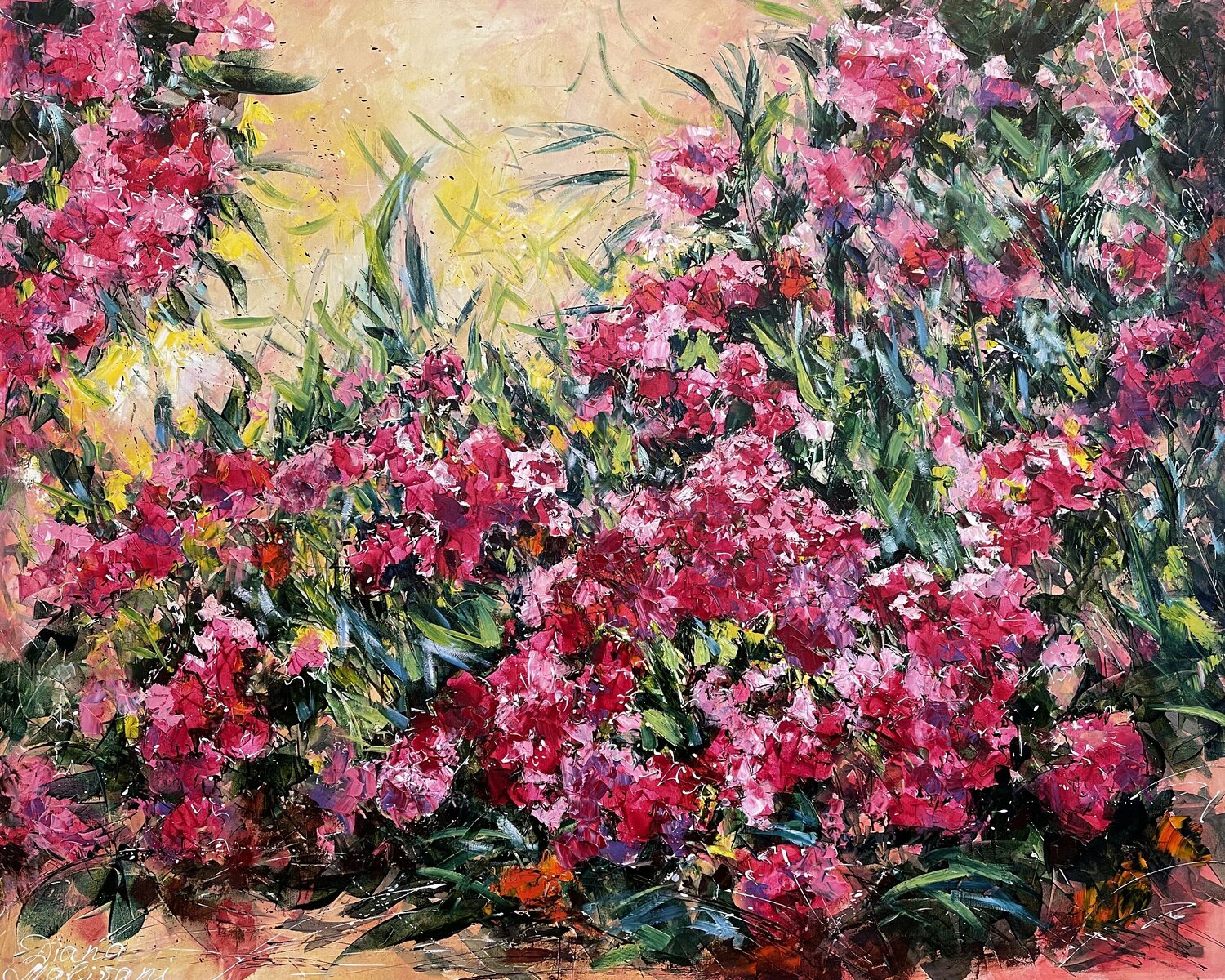 Oleander Flower Painting