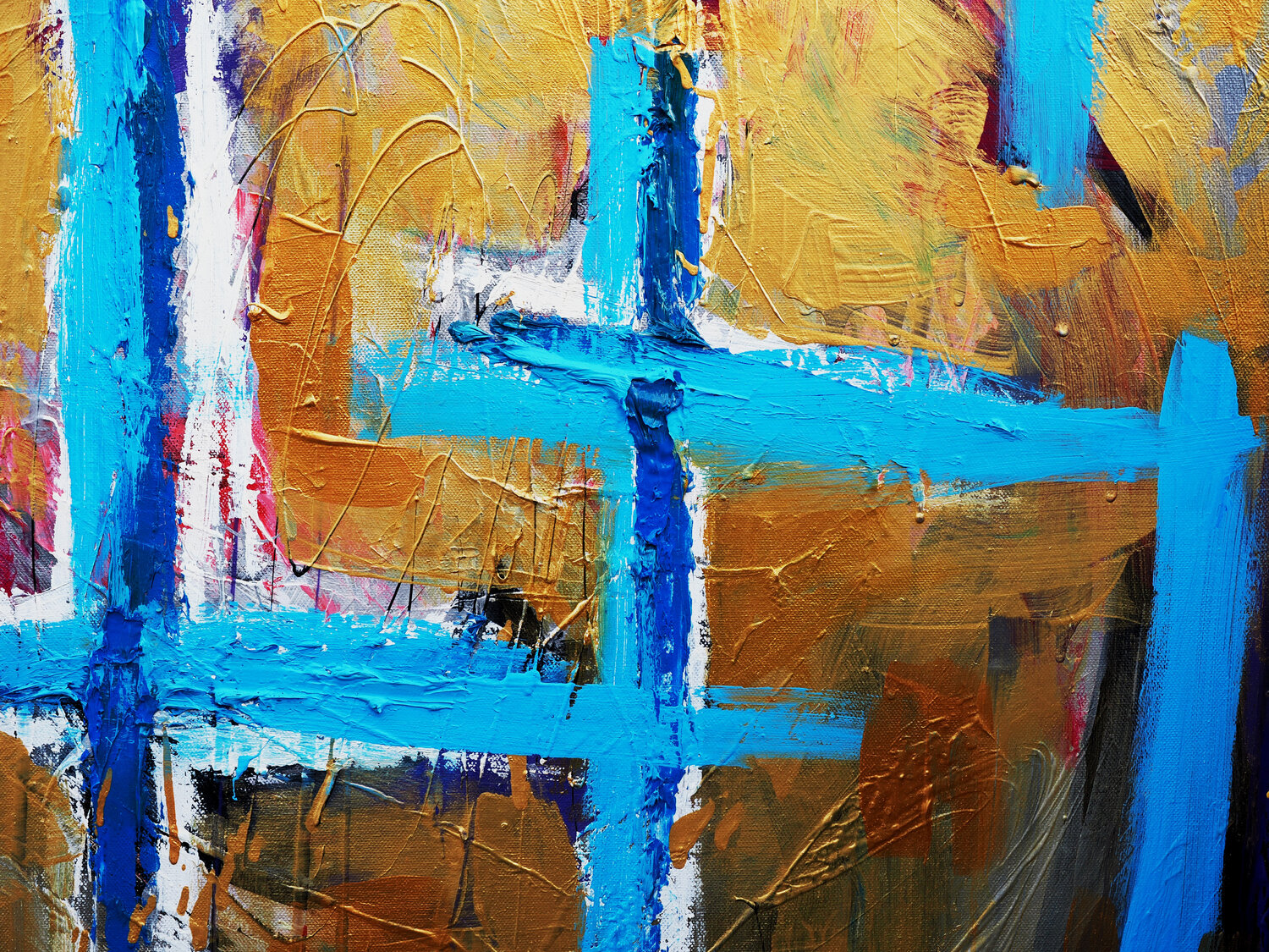 Hereje entre cruces von Ian Mont (2025): Malerei Acryl, Öl auf Leinwand ...