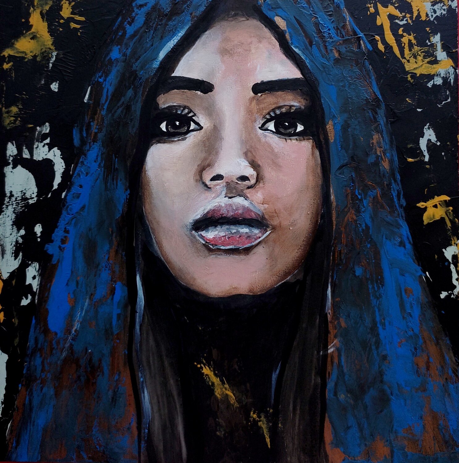 Girl in the Dark de Irina Lorei (2023) : Peinture Acrylique, Pigments ...