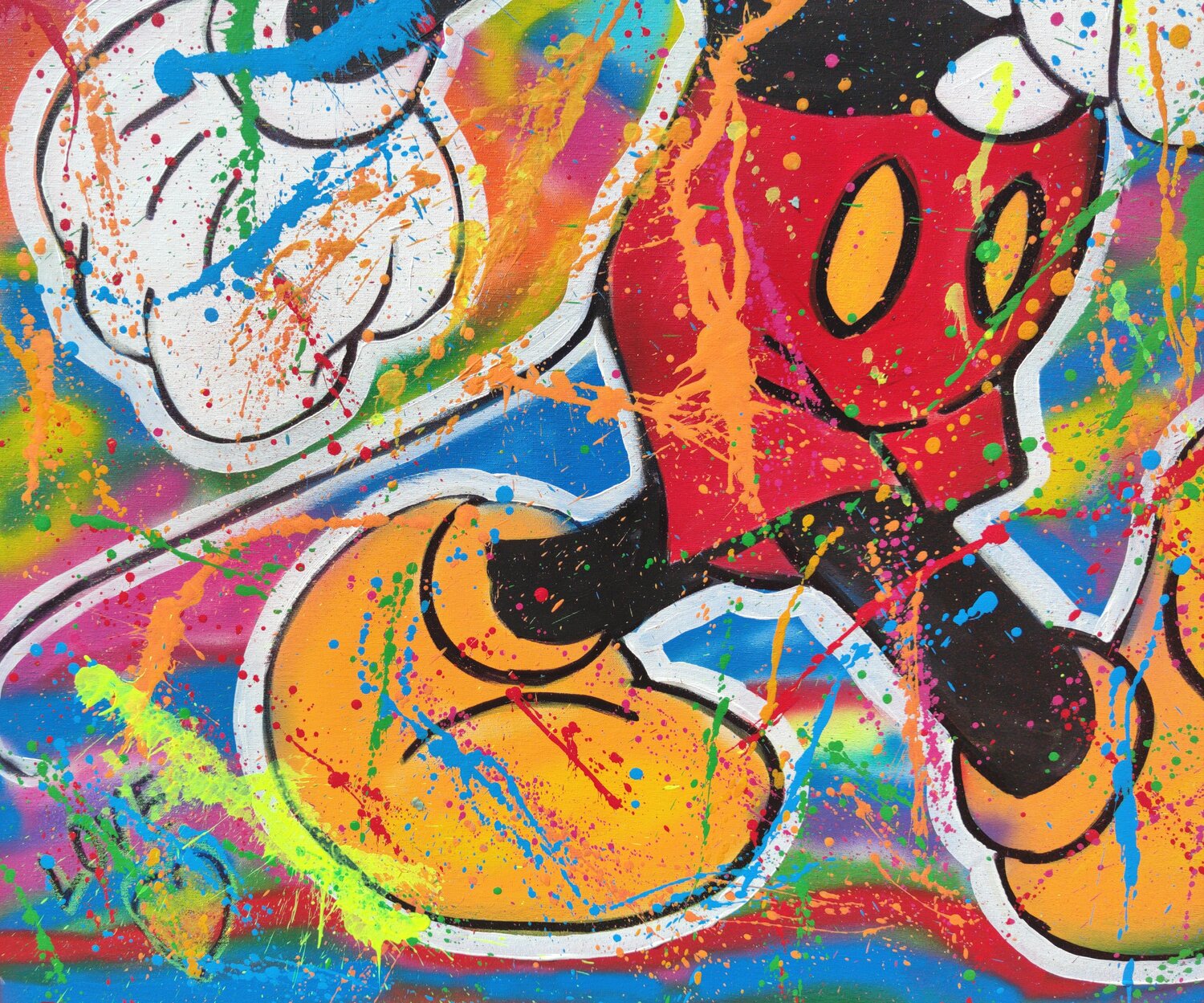 Mickey y su amigo mono nft by Joan Llaverias (2022) : Painting Acrylic ...