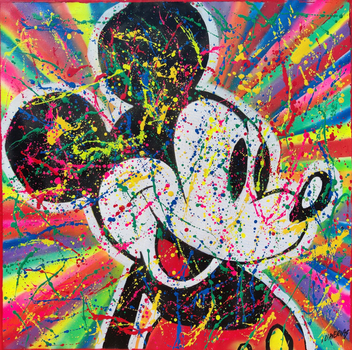 Mickey pop sonríe by Joan Llaverias (2022) : Painting Acrylic on Canvas ...