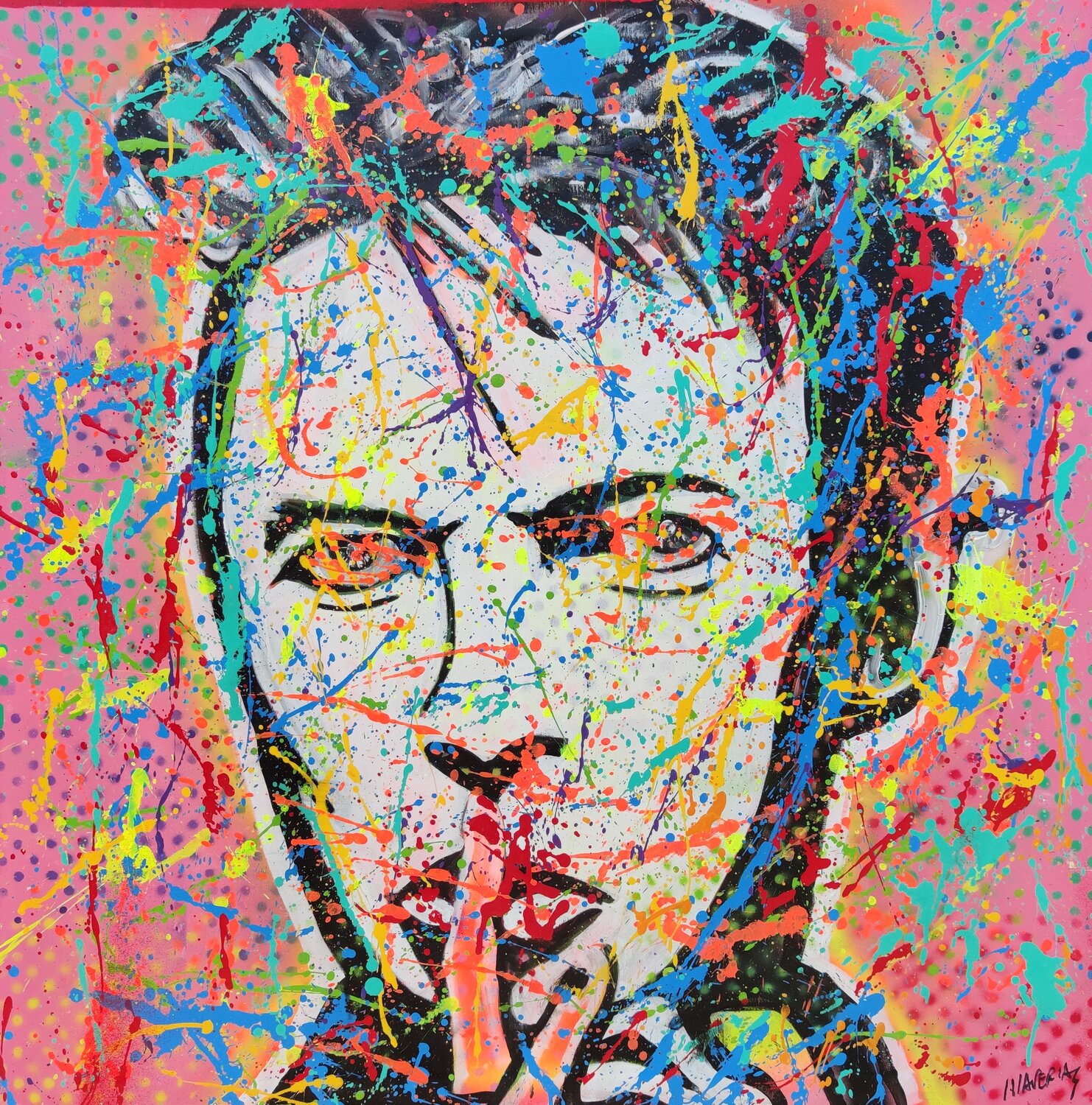 Bowie pop glamour by Joan Llaverias (2022) : Painting Acrylic on Canvas - SINGULART