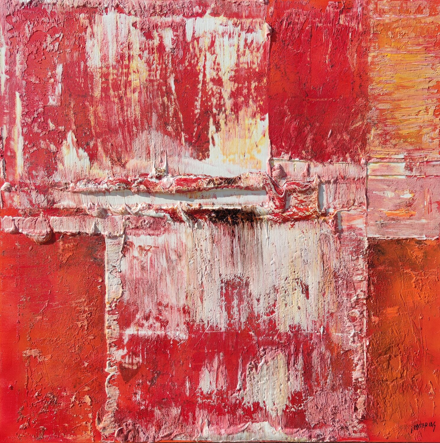 Timanfaya texture 1 by Joan Llaverias (2022) : Painting Acrylic on Canvas - Singulart