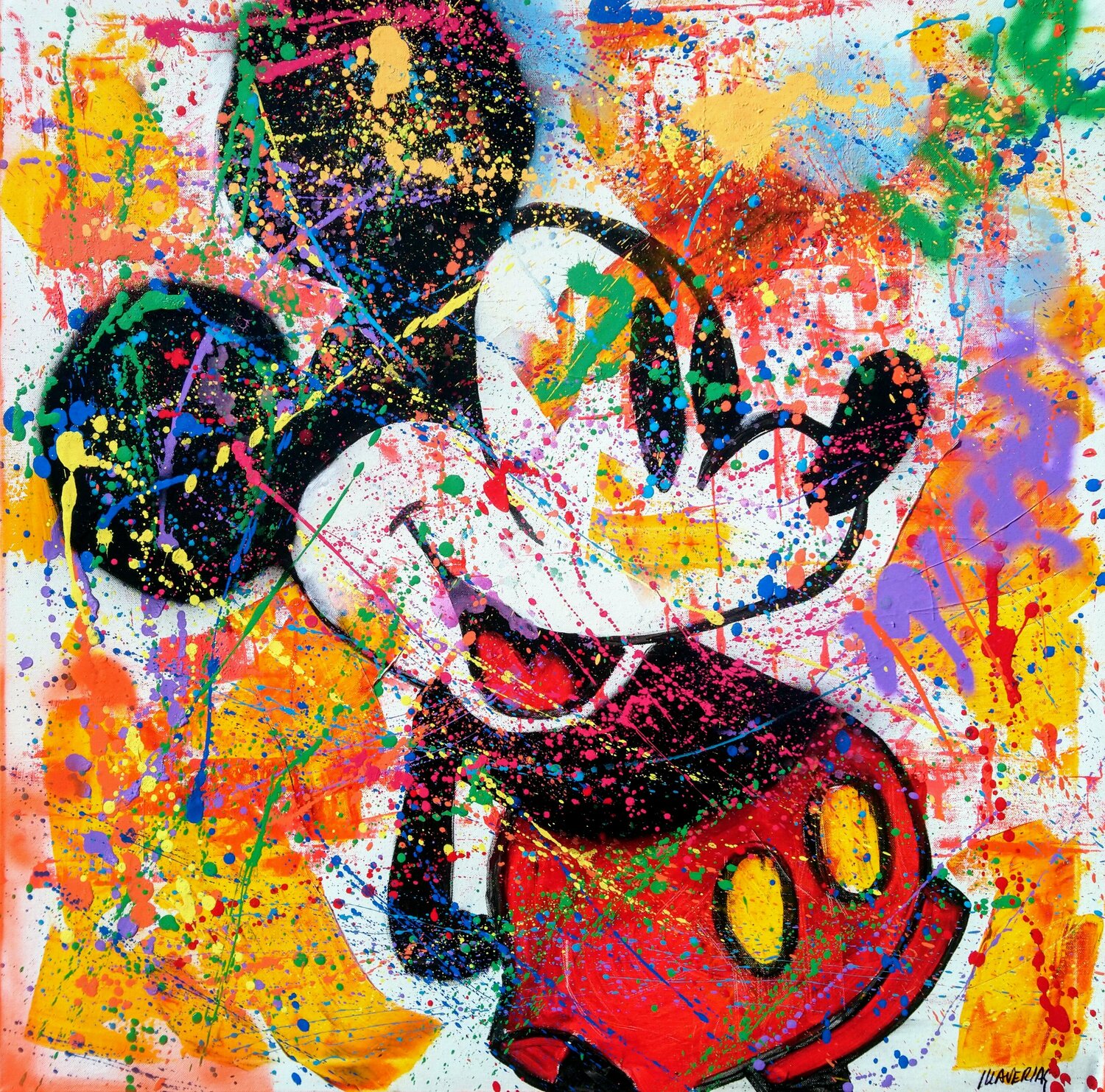 Mickey pop dripping by Joan Llaverias (2020) : Painting Acrylic on ...