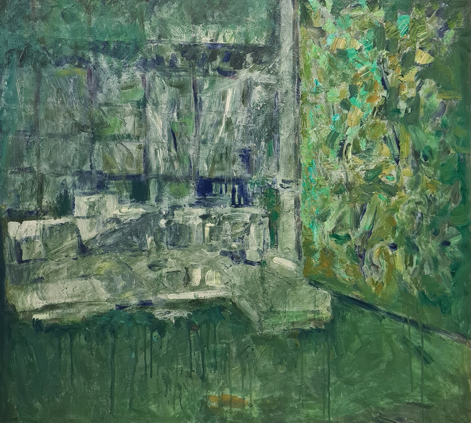 Interno cromatico verde de Domenico Asmone (2023): Pintura Óleo en ...