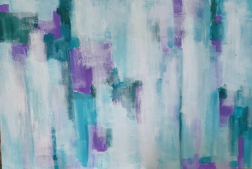 Aqua Vibe di Gail Morrison-Hall (2024): Pittura a Acrilico su Tela ...