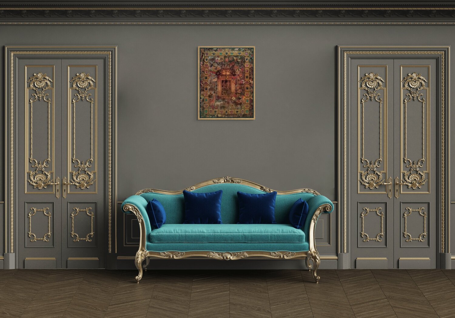 Eden by Alison Adams (2025) : Other Media Acrylic, Collage on Canvas ...