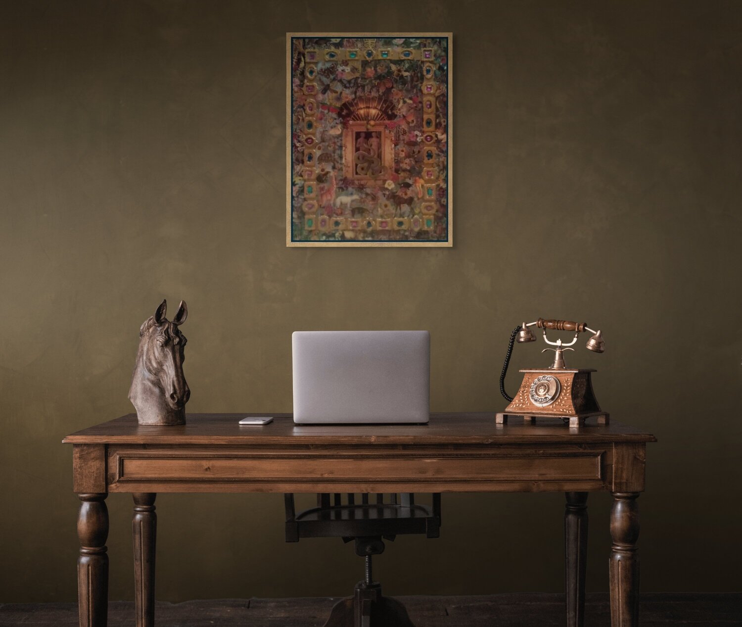 Eden by Alison Adams (2025) : Other Media Acrylic, Collage on Canvas ...