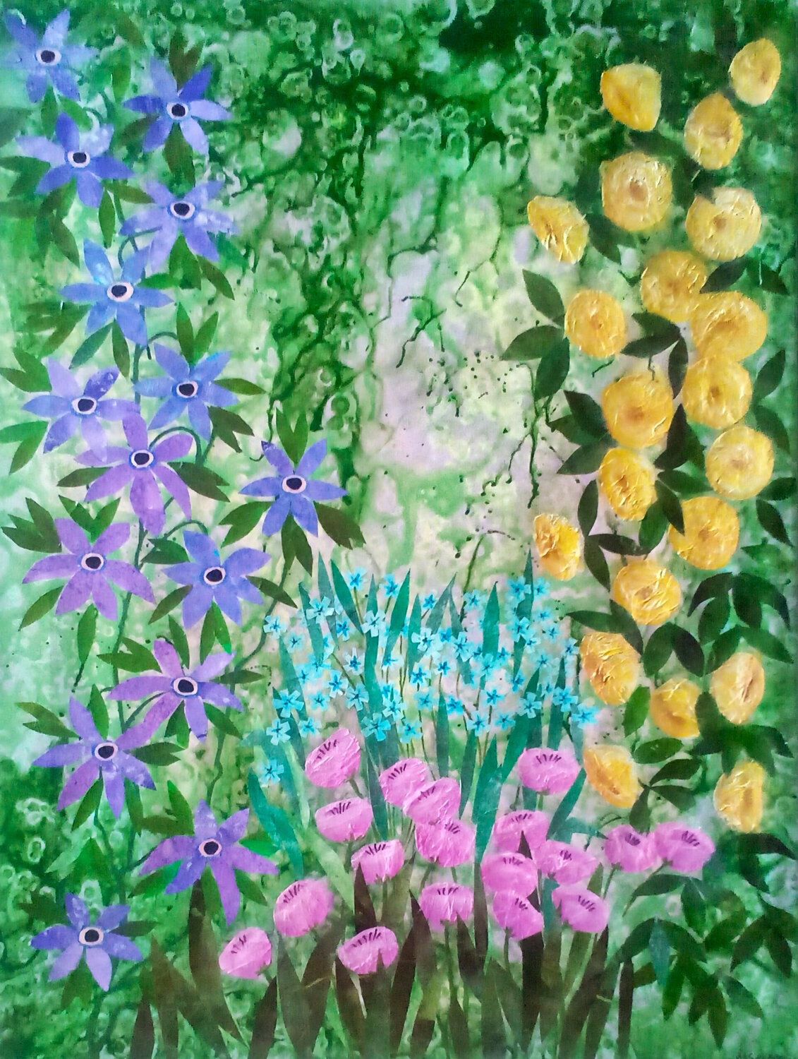 Summer de Alison Adams (2024) : Autres supports Acrylique, Collage sur ...