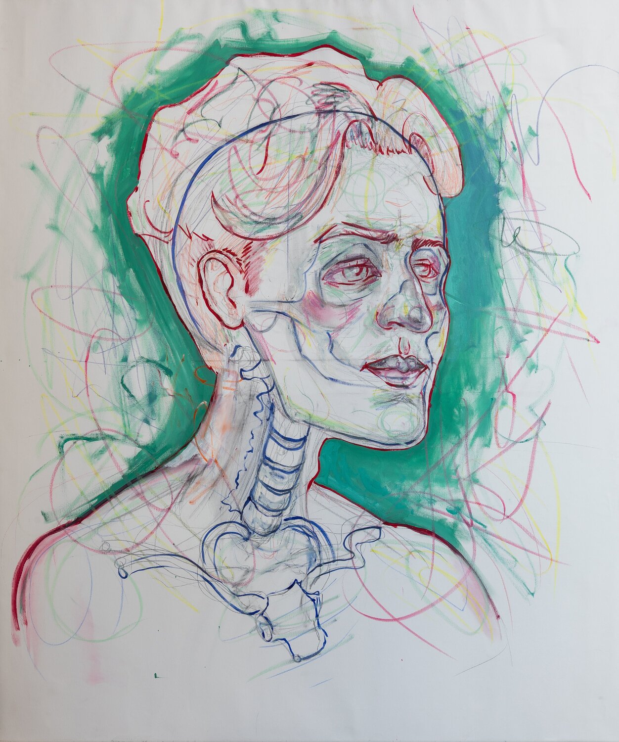 Under the Surface by Alona Parnevich (2024) : Painting Oil, Pen on ...