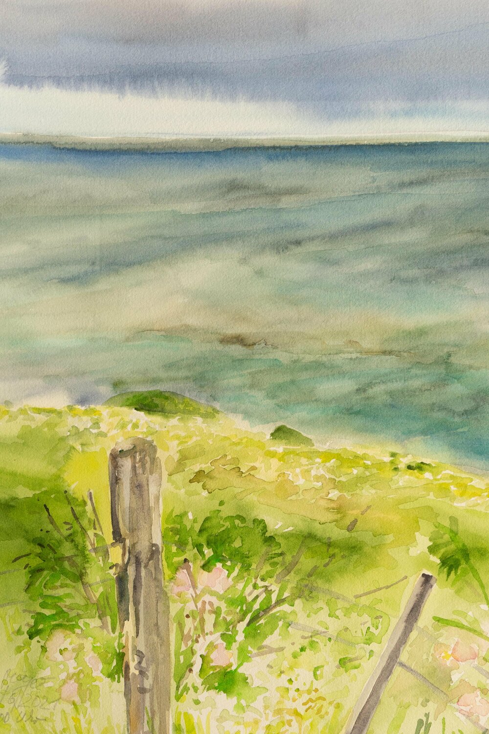 Voderup Klint / Ærø by Ute Meyer (2021) : Work on Paper Watercolor on ...