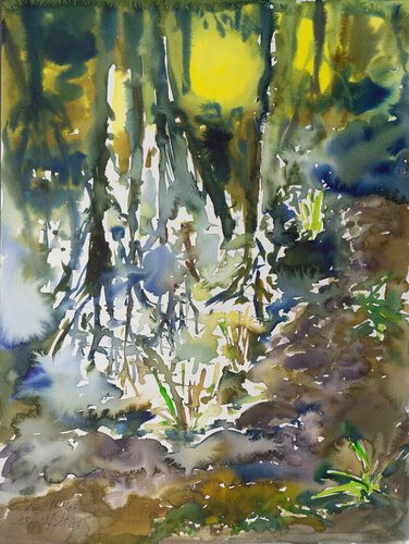 Einen Kaffee im Garten genießen by Ute Meyer (2022) : Painting ...