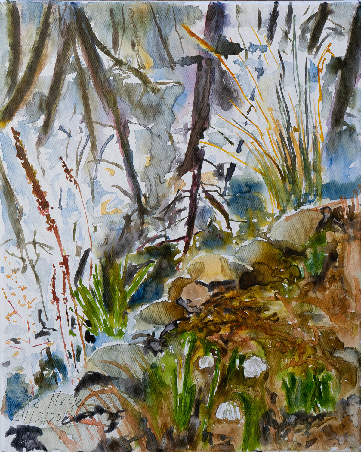 Märzbecher by Ute Meyer (2024) : Painting Watercolor on Canvas - Singulart