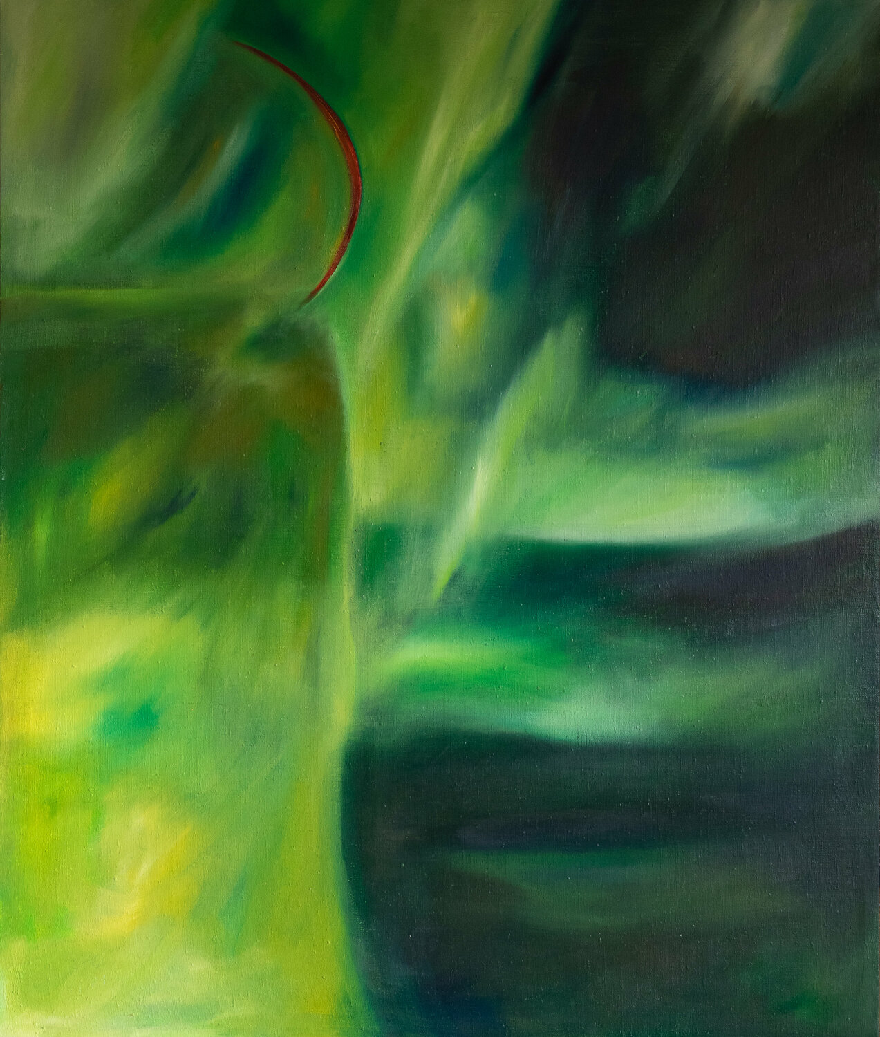 Rote Sichel by Ute Meyer (2001) : Painting Oil on Canvas - Singulart