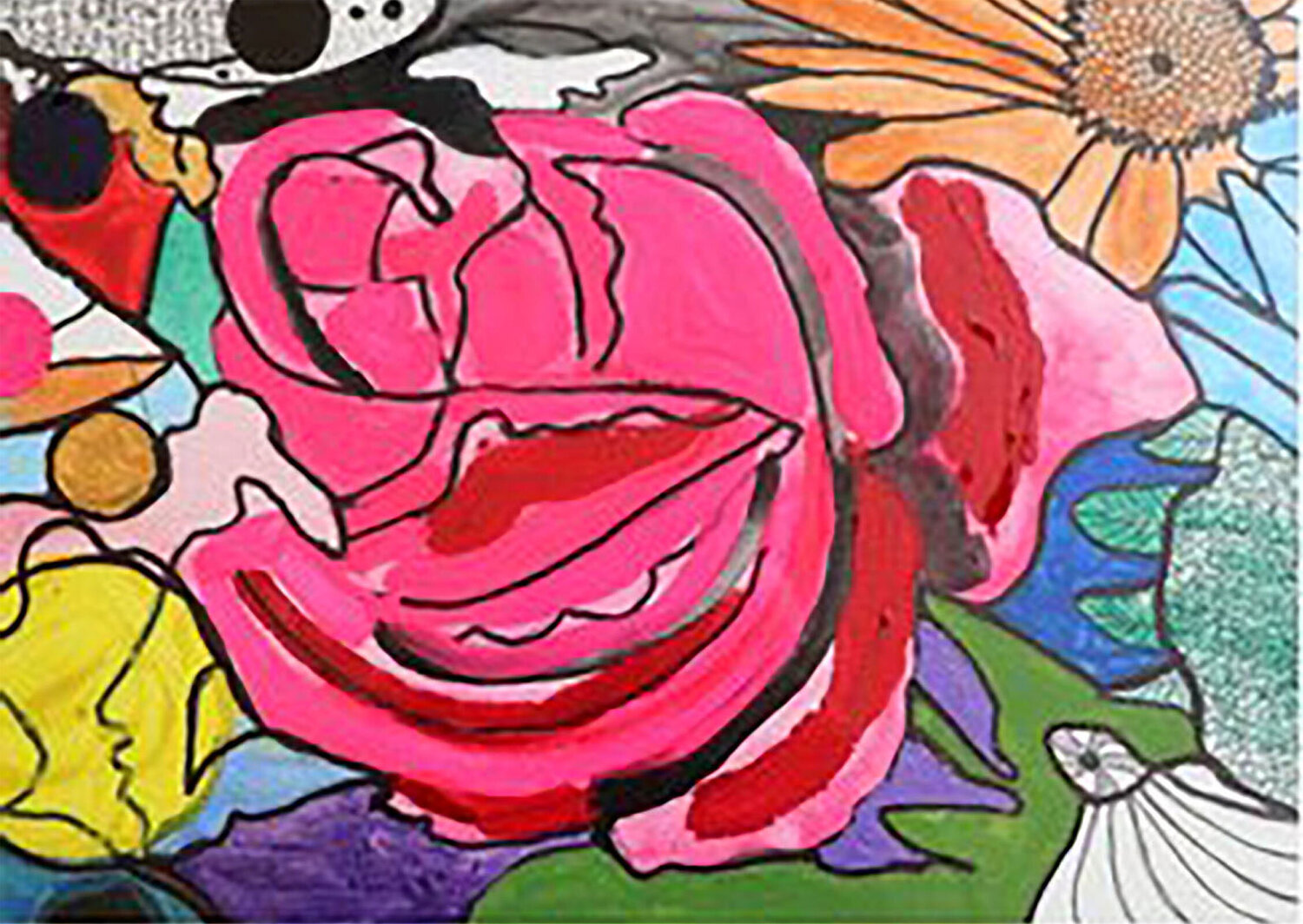 ROSE by lou scheuermann (2025) : Work on Paper Watercolor, Pen on Paper ...