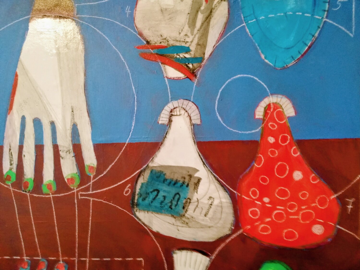 Network of contact by Evelyn Marschall-Gebhard (2026) : Painting Acrylic, Graffiti on Canvas ...