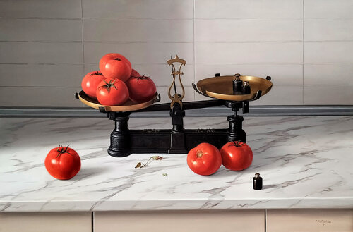 Atardecer von javier Martín romo (2022): Malerei Öl auf Leinwand ...