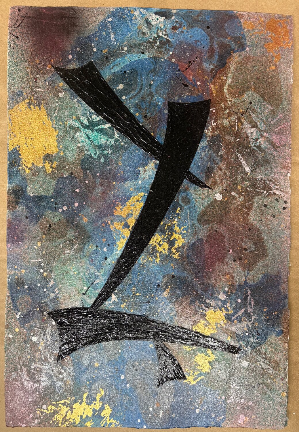 At Peace with All von Denis Barry (2023): Werk auf Papier Lack ...