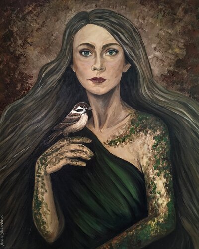 The Heart of the Earth von Anna Shkarban (2025): Malerei Acryl, Lack ...