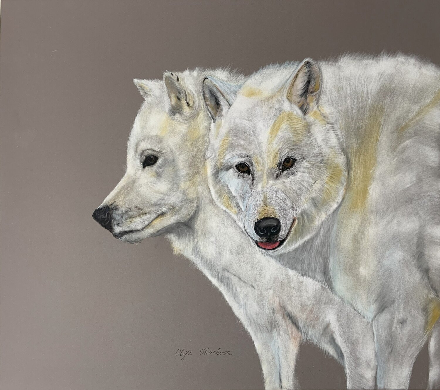 Shadows of the Arctic de Olga Tkachova (2025) : Dessin Pastel sur Carton - Singulart