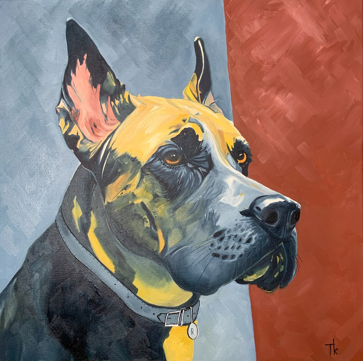 Dog de Olga Tkachova (2025): Pintura Óleo en Lienzo - Singulart