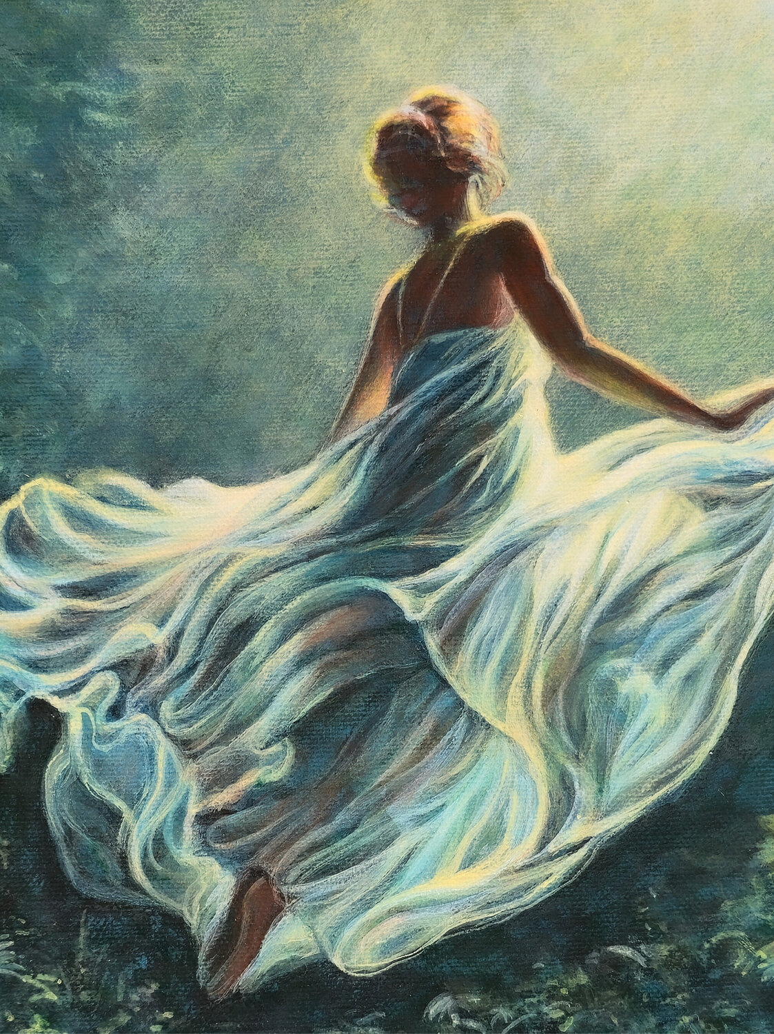 Ascending the Moonlit Path – Symbolist Dreamscape von Alla Ostrovsky ...