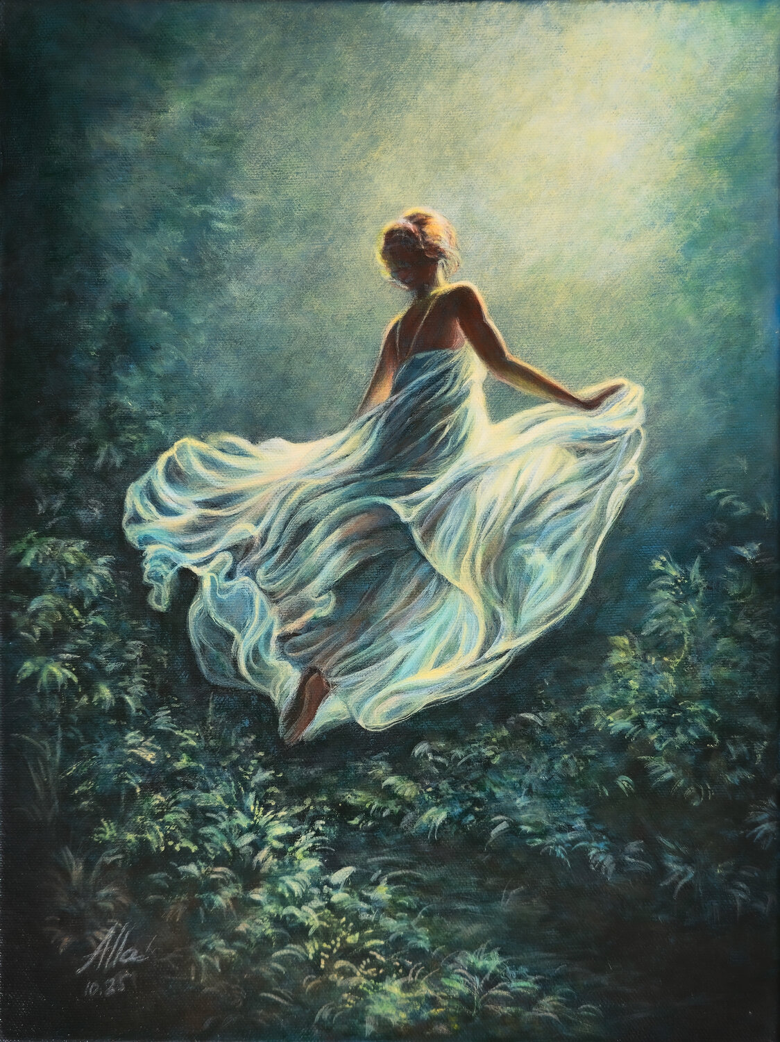 Ascending the Moonlit Path – Symbolist Dreamscape by Alla Ostrovsky ...