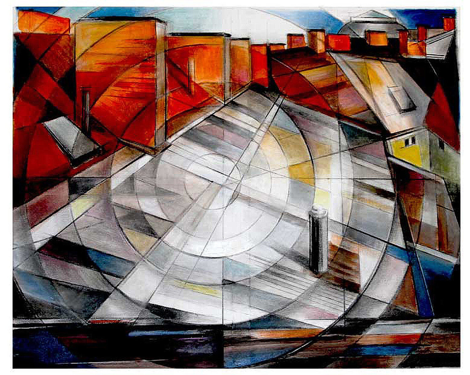 Tin Roofs of Graz de Martin Andreas Kuster (2015) : Peinture Acrylique sur Toile - Singulart