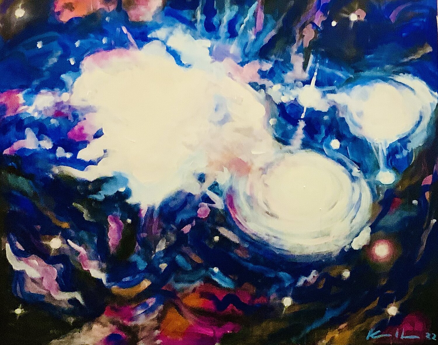 Deep space landscape 4 von Martin Andreas Kuster (2022): Malerei Acryl ...