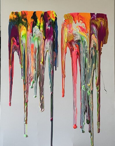 Big Round Drip by Ronnie Stelling (2024) : Painting Acrylic on Canvas ...