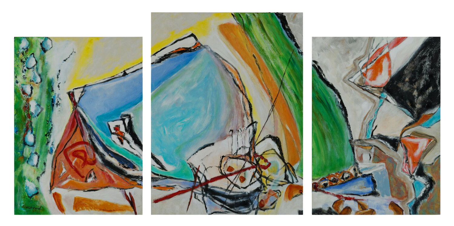 SCHWERELOS di Brigitte Struif (2019): Pittura a Acrilico su Legno ...