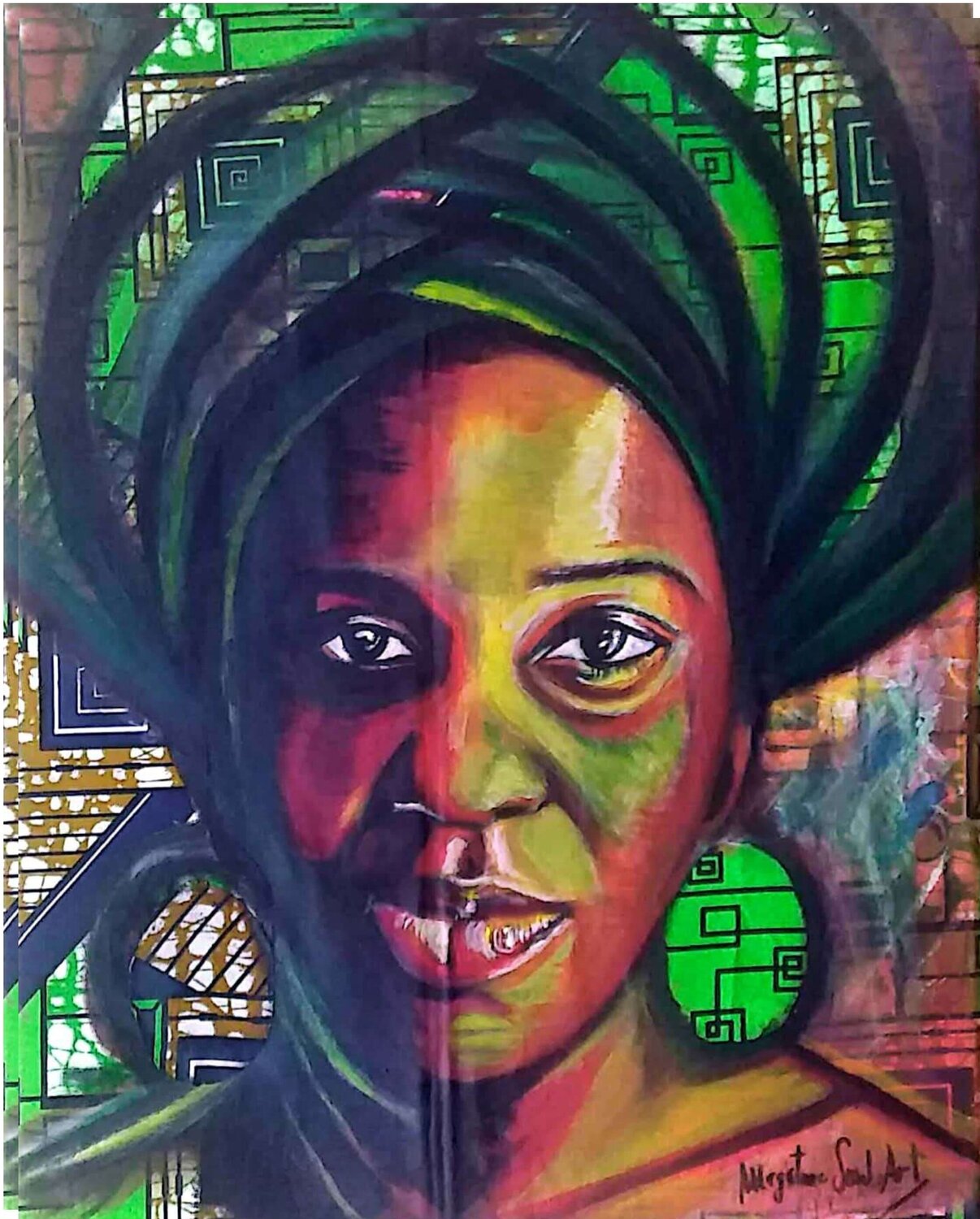 Liputa Crown by Marthe Ngandu (2020) : Painting Acrylic on Canvas - Singulart